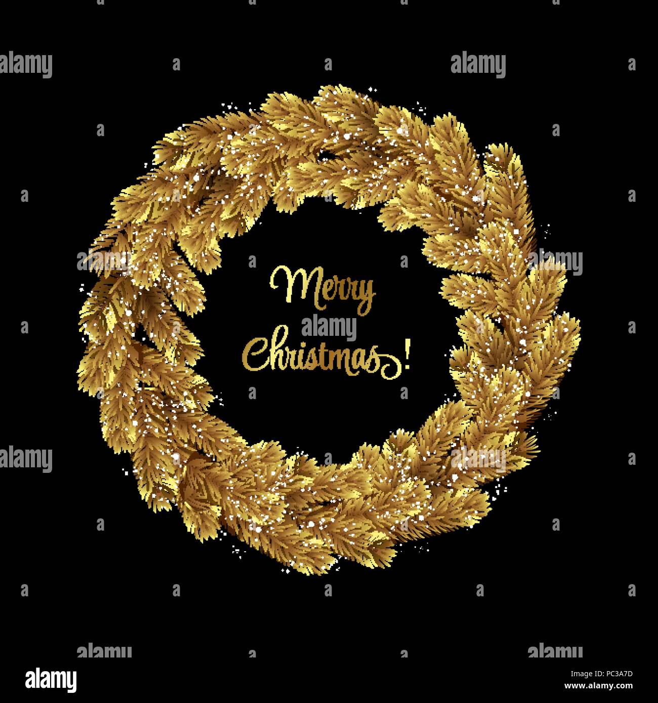 Christmas pine frame xmas Stock Vector Images - Alamy