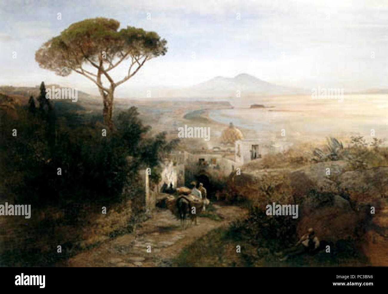 Achenbach Oswald - Coastal landscape Naples (1882 Stock Photo - Alamy