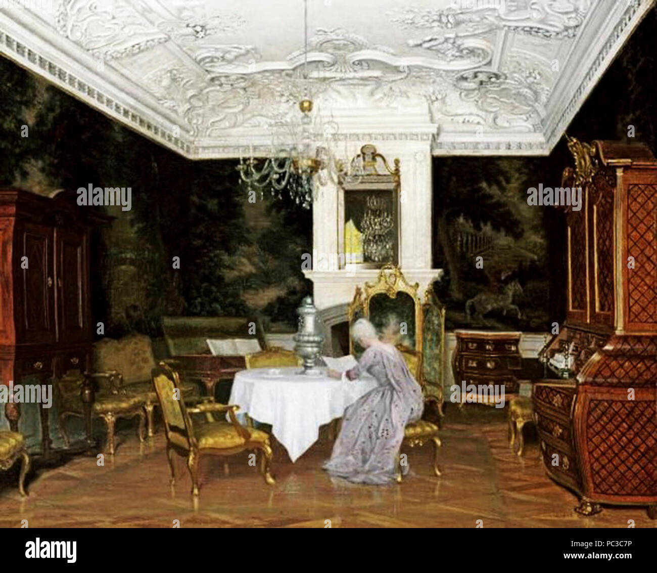 Adolf Heinrich-Hansen painting 01 Stock Photo - Alamy