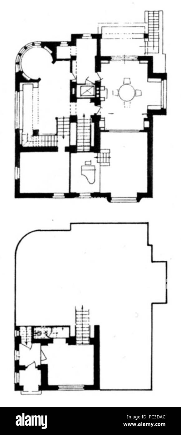 Adolf Loos Haus Strasser plans Stock Photo - Alamy