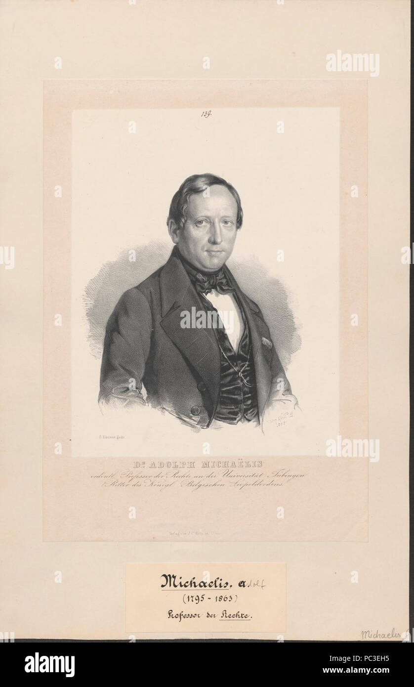 Adolph Michaelis Lithoportrait Stock Photo - Alamy