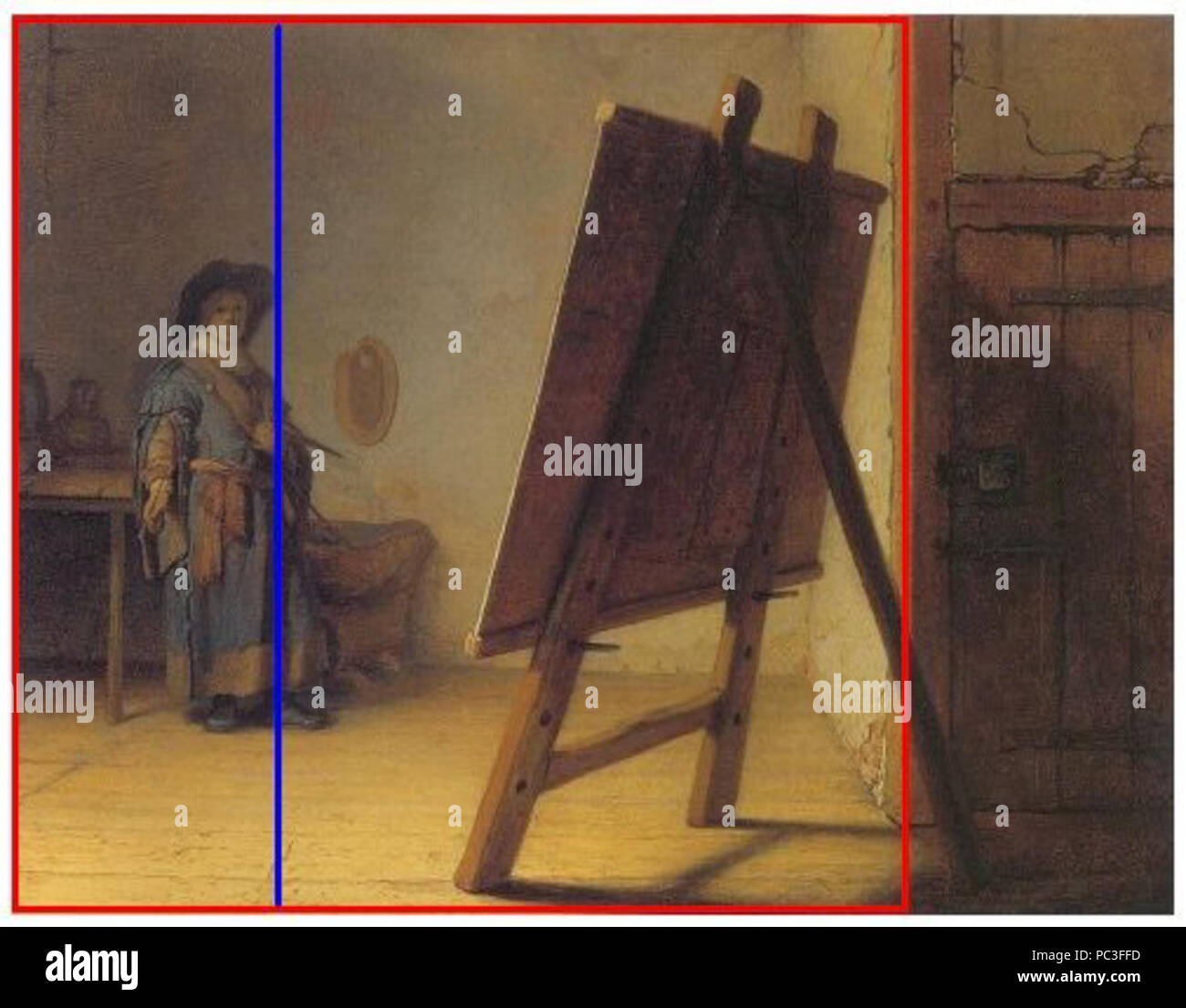 516 Rembrandt The Artist in his studio rabatment study Stock Photo - Alamy