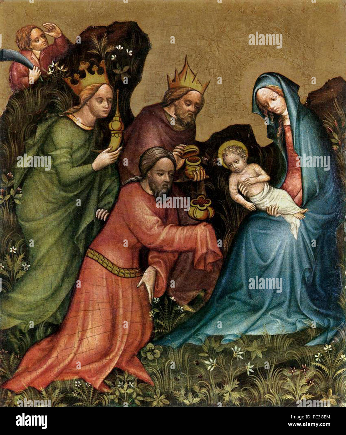 Adoration of Jesus Stock Photo - Alamy