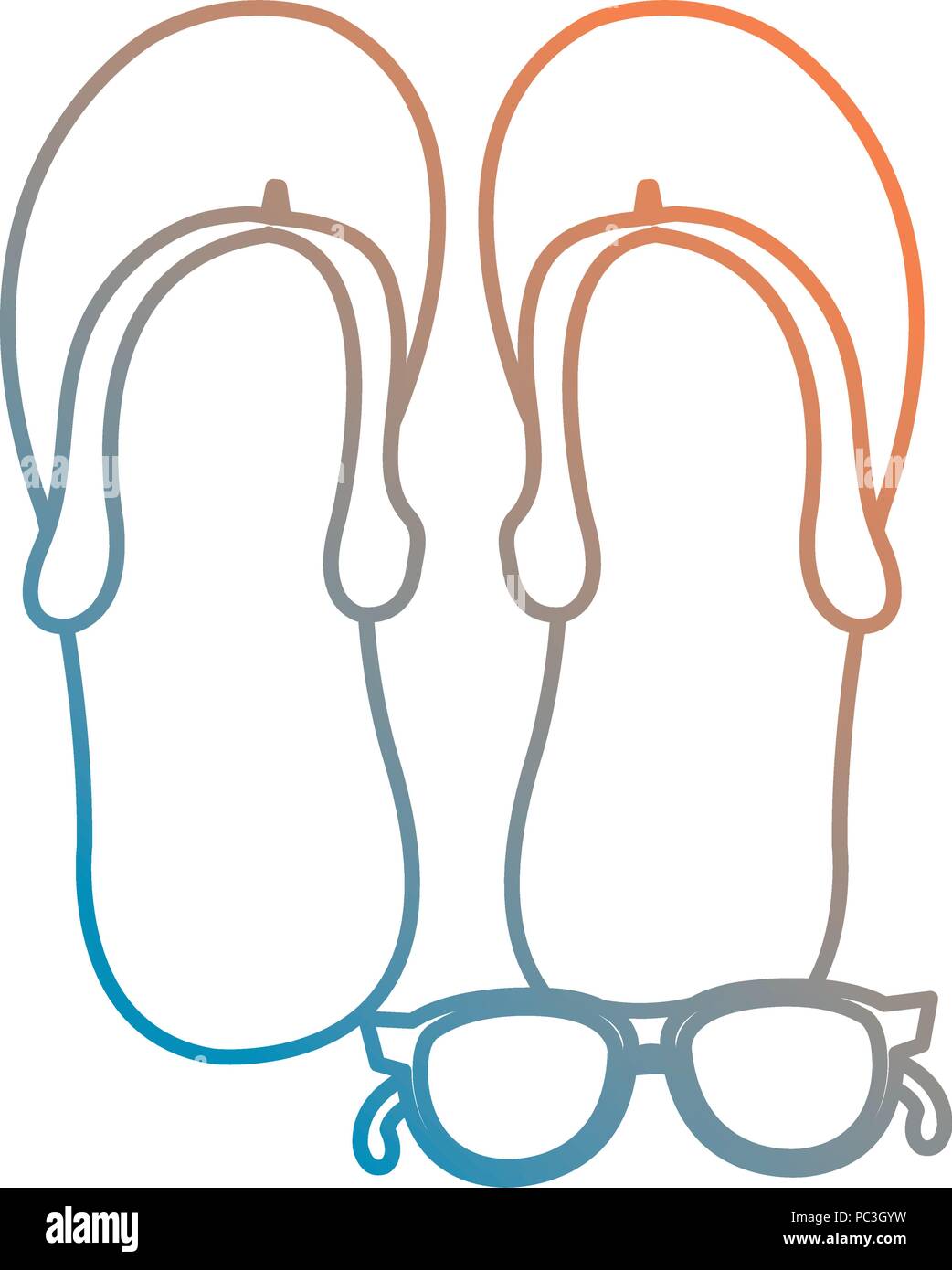 flip flops and sunglasses Stock Vector Image & Art - Alamy