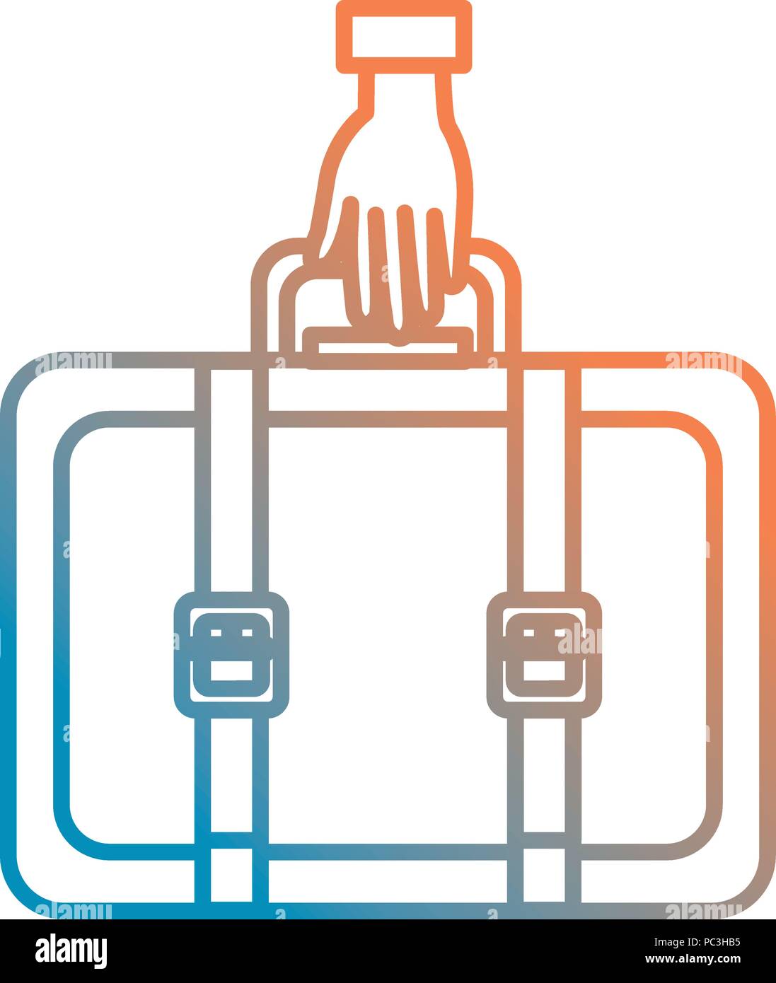 hand with suitcase travel Stock Vector Image & Art - Alamy