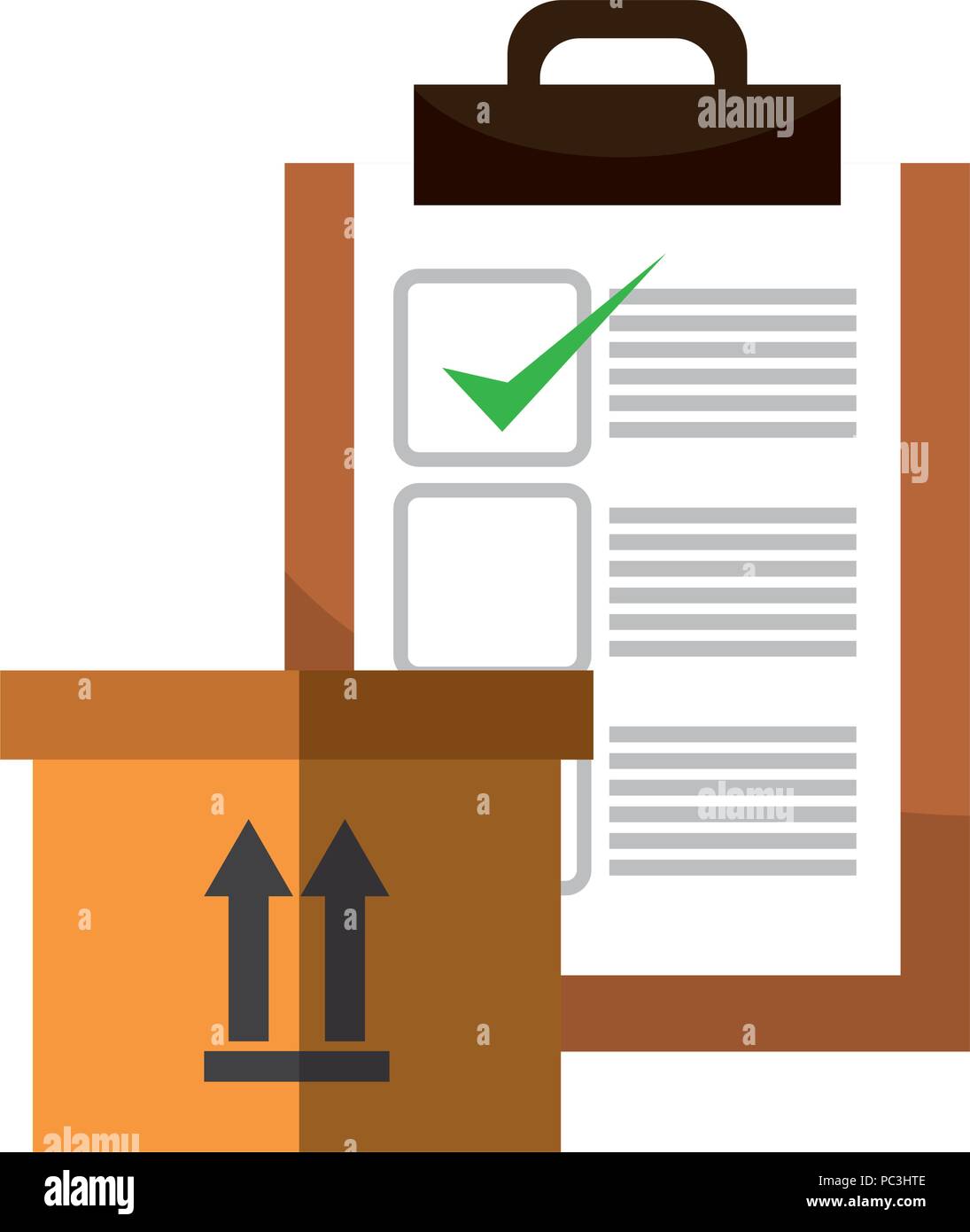 delivery carton packing with checklist Stock Vector Image & Art - Alamy