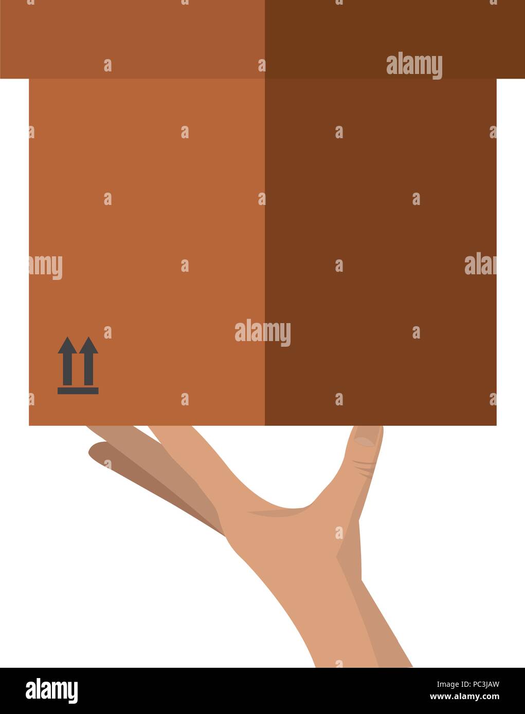 hand lifting carton box Stock Vector Image & Art - Alamy