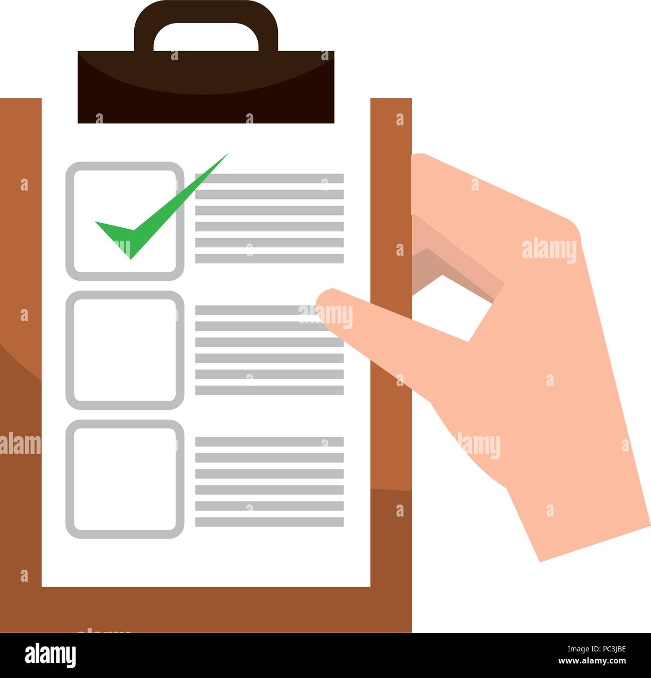 hand with checklist clipboard Stock Vector Image & Art - Alamy