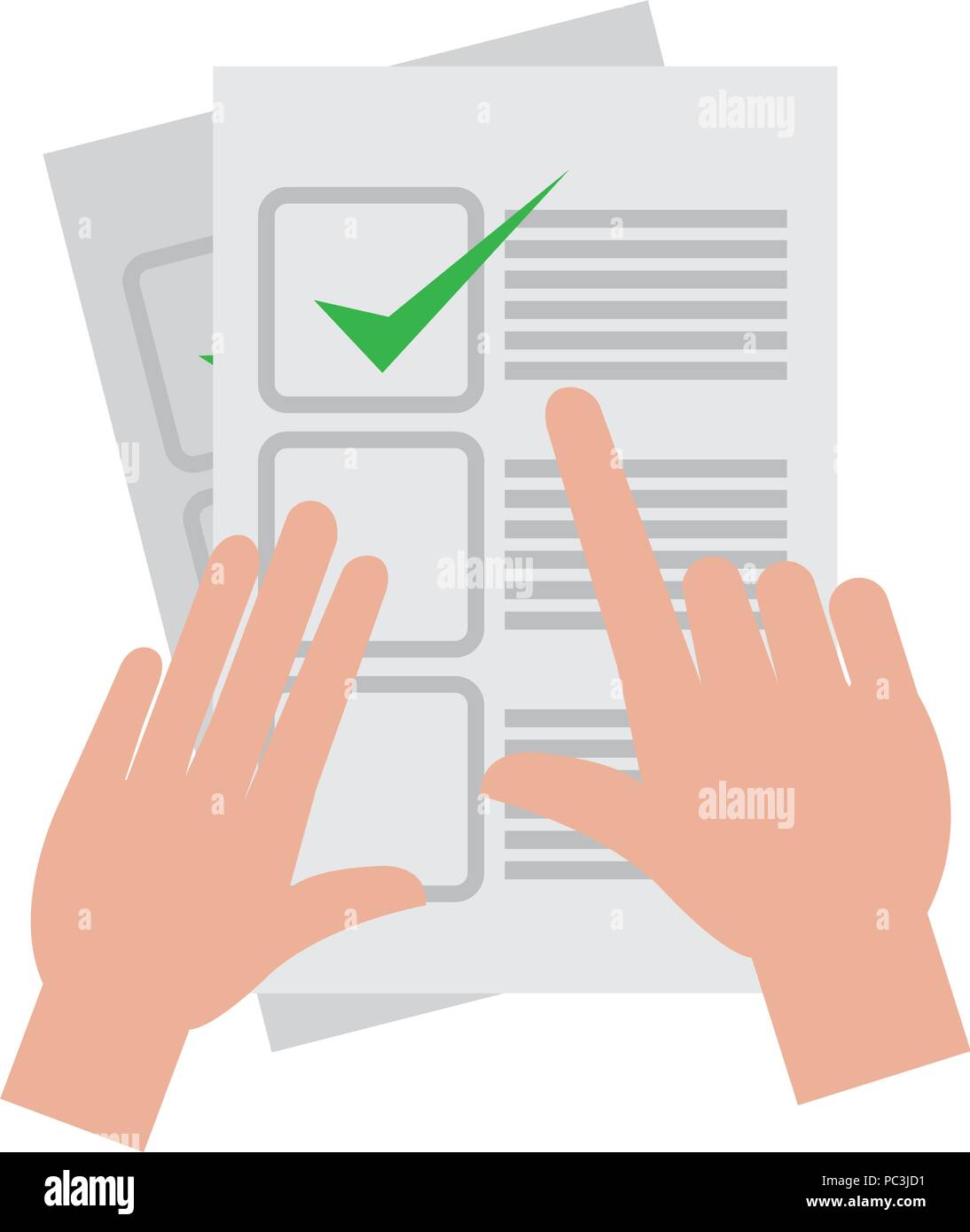 hand with checklist document Stock Vector Image & Art - Alamy