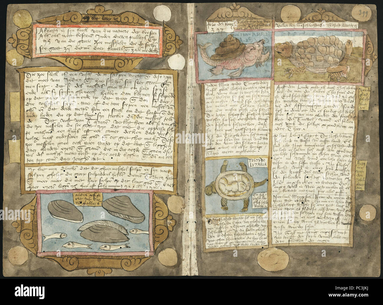 Adriaen Coenen's Visboeck - KB 78 E 54 - folios 398v (left) and 399r ...