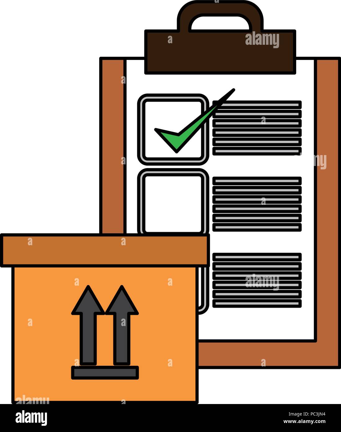 delivery carton packing with checklist Stock Vector Image & Art - Alamy