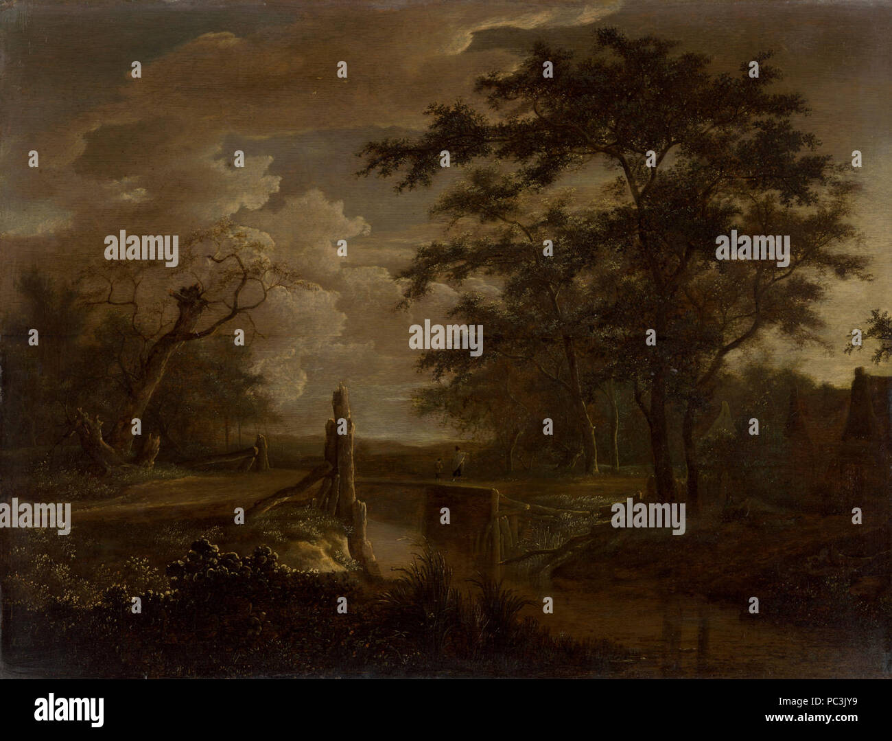 Adriaen Hendricksz. Verboom - Landscape with River and Bridge - O 1085 ...