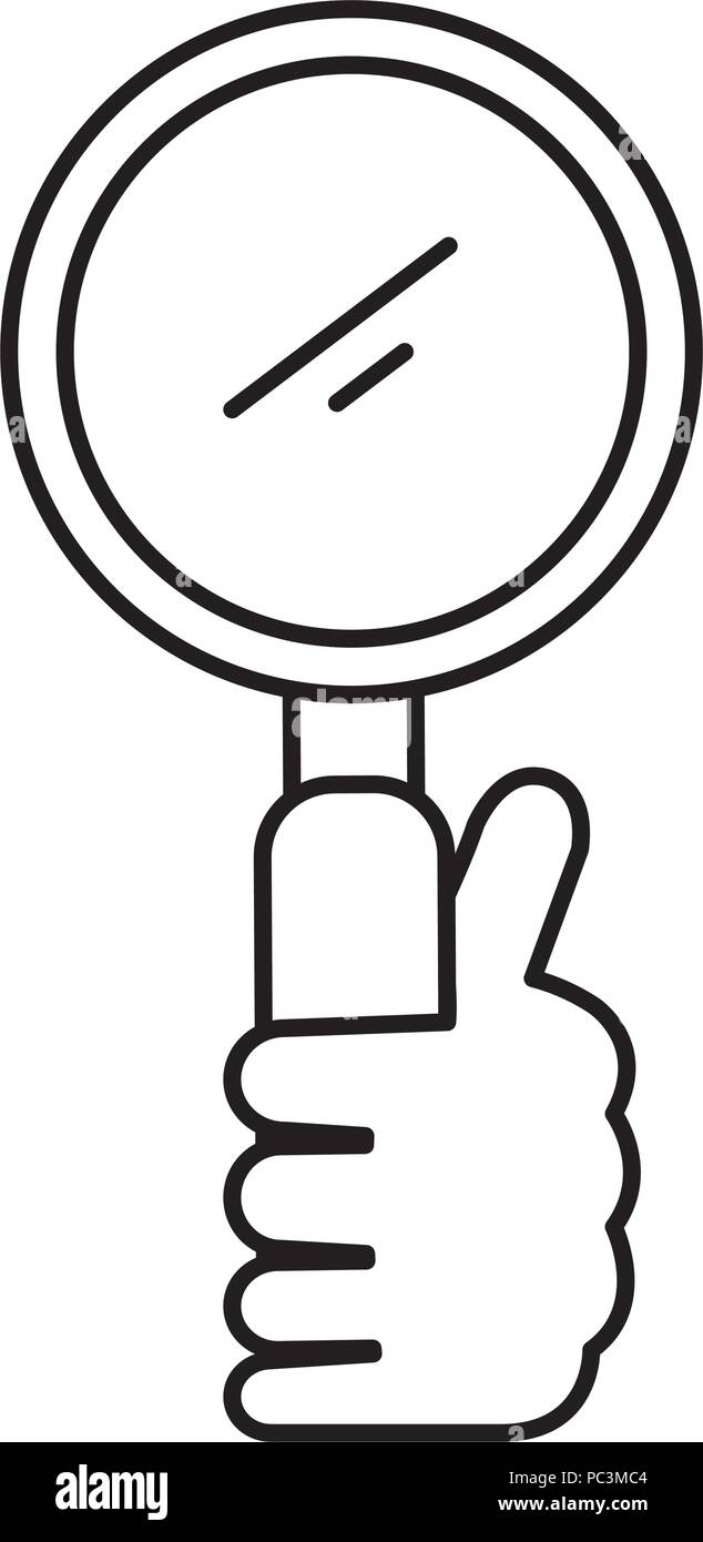 hand human with magnifying glass Stock Vector Image & Art - Alamy