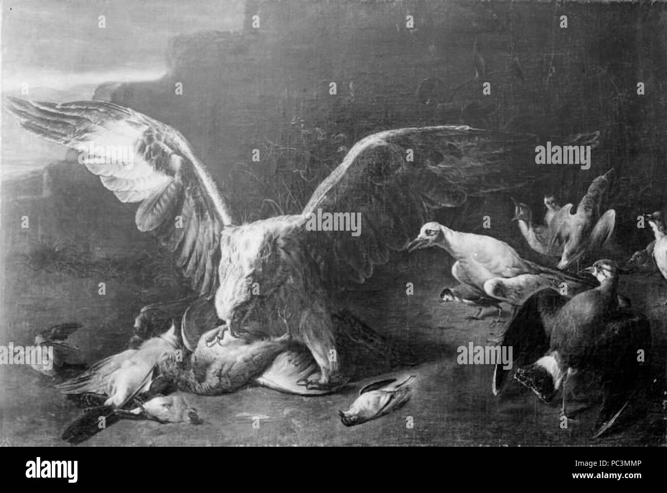 Adriaen van Utrecht - An Eagle among Small Birds Stock Photo - Alamy