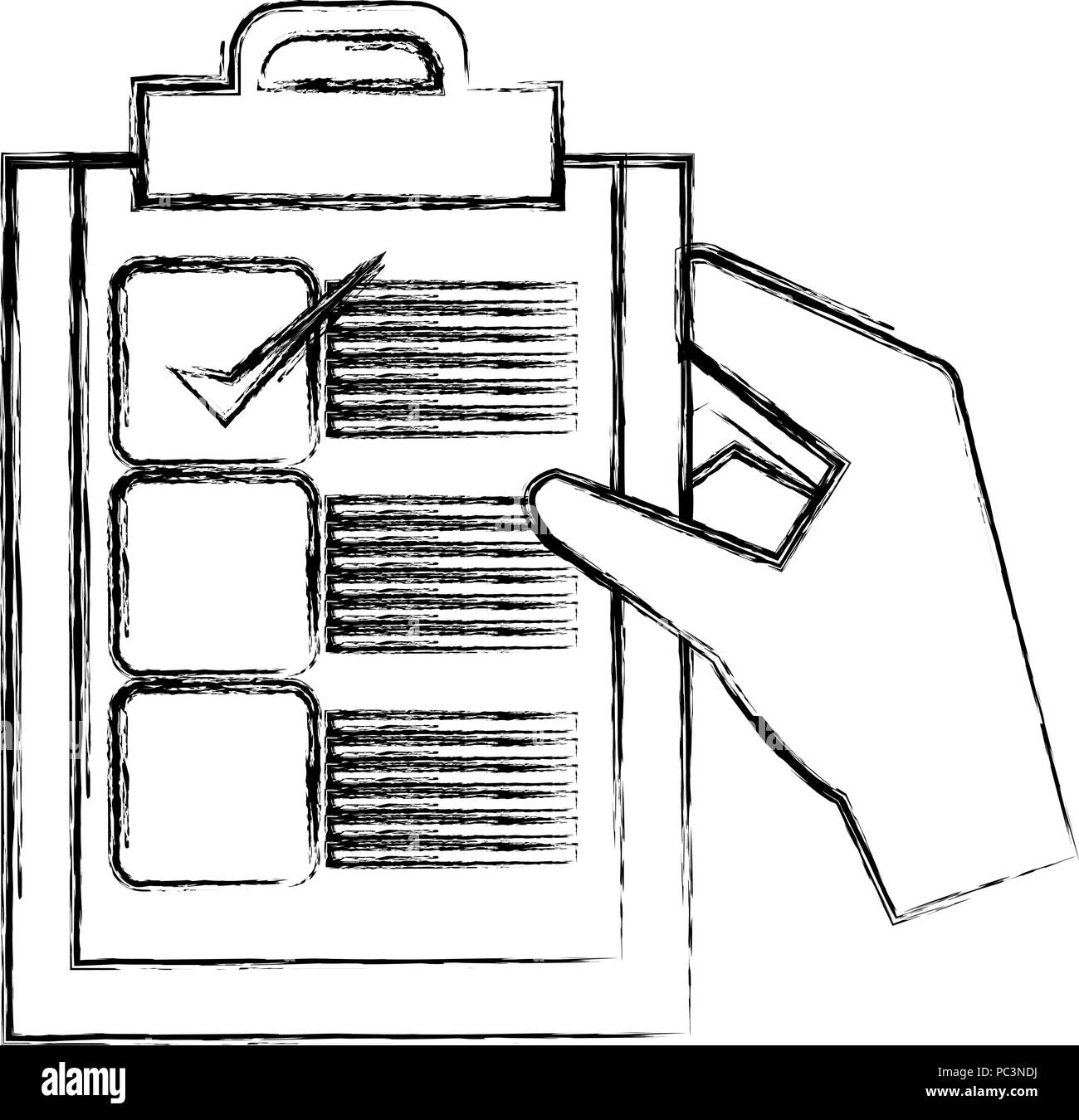 hand with checklist clipboard Stock Vector Image & Art - Alamy