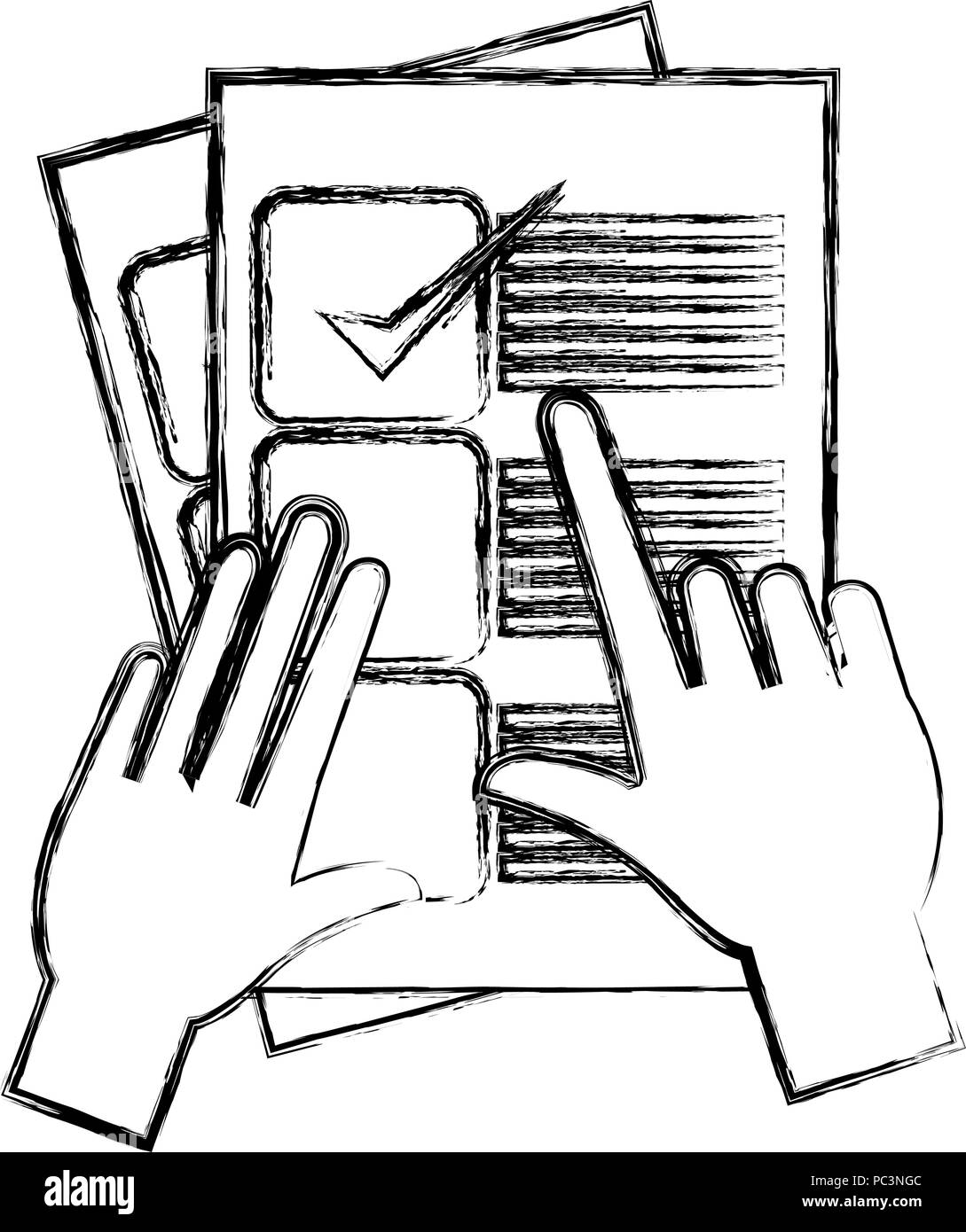 hand with checklist document Stock Vector Image & Art - Alamy
