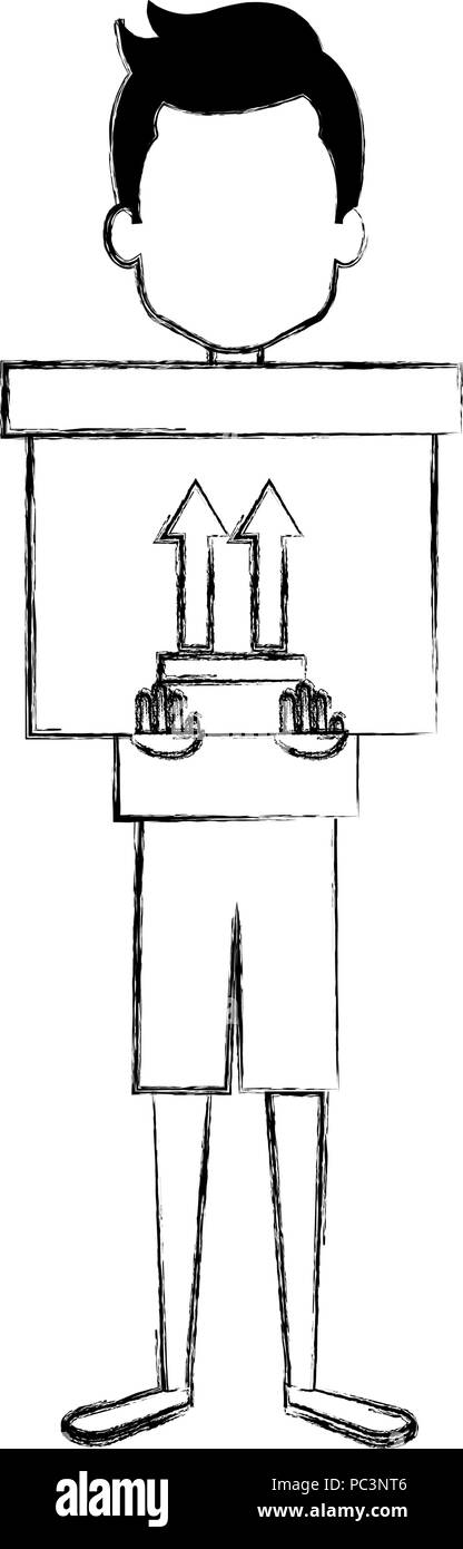 Young man packing Stock Vector Images - Alamy