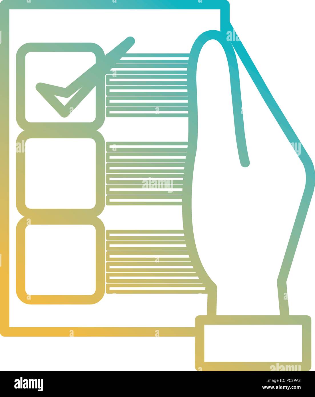 hand with checklist document Stock Vector Image & Art - Alamy