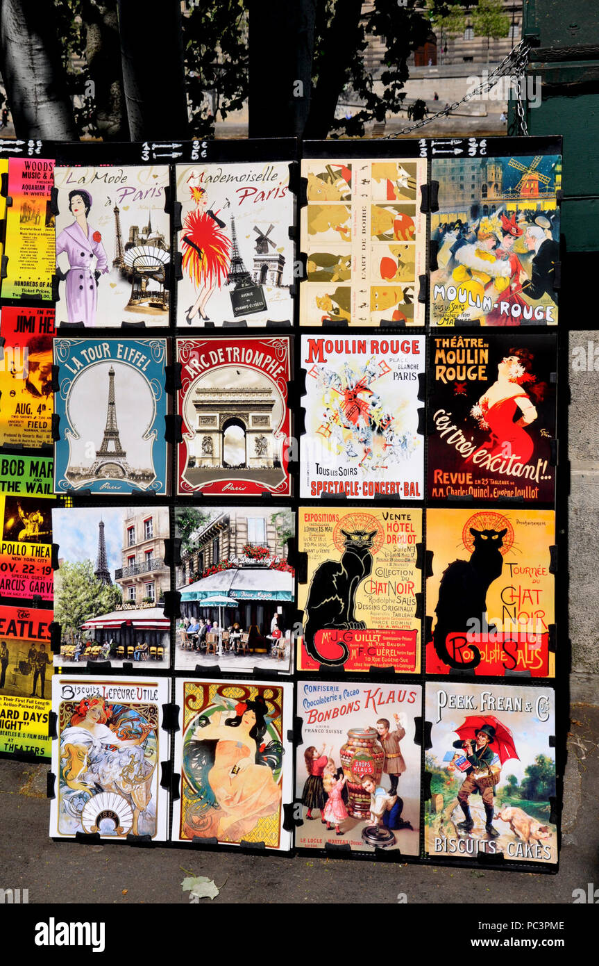 Vintage posters of paris hi-res stock photography and images - Alamy