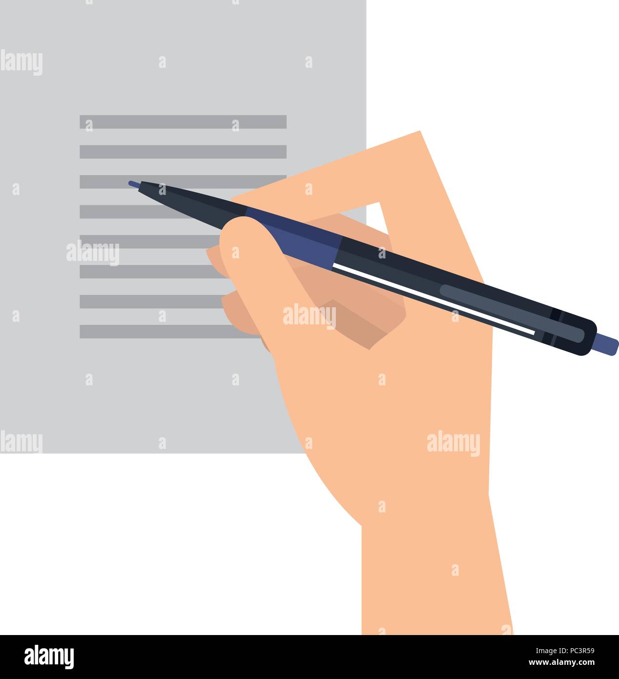 hand writing with pencil in documents paper Stock Vector Image & Art ...