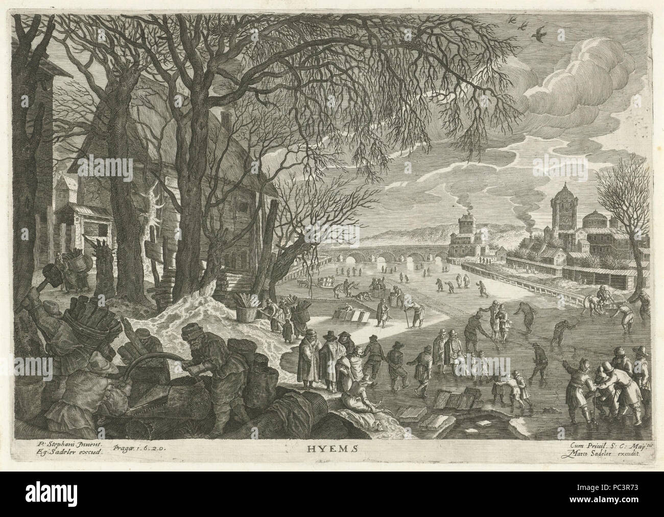 Aegidius Sadeler, Pieter Stevens II - Winter Stock Photo - Alamy