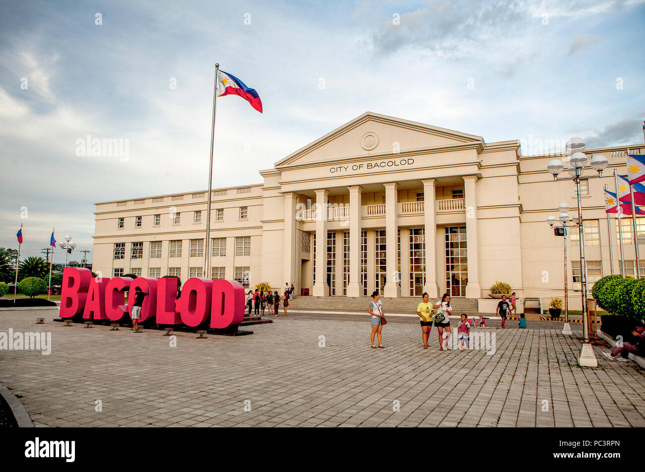 Facad of the new Bacolod Government Center in downtown Bacolod City ...