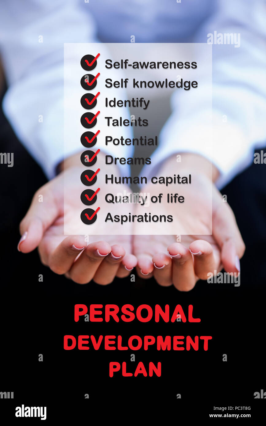 Personal development skill Concept. Chart with keywords for growth and ...