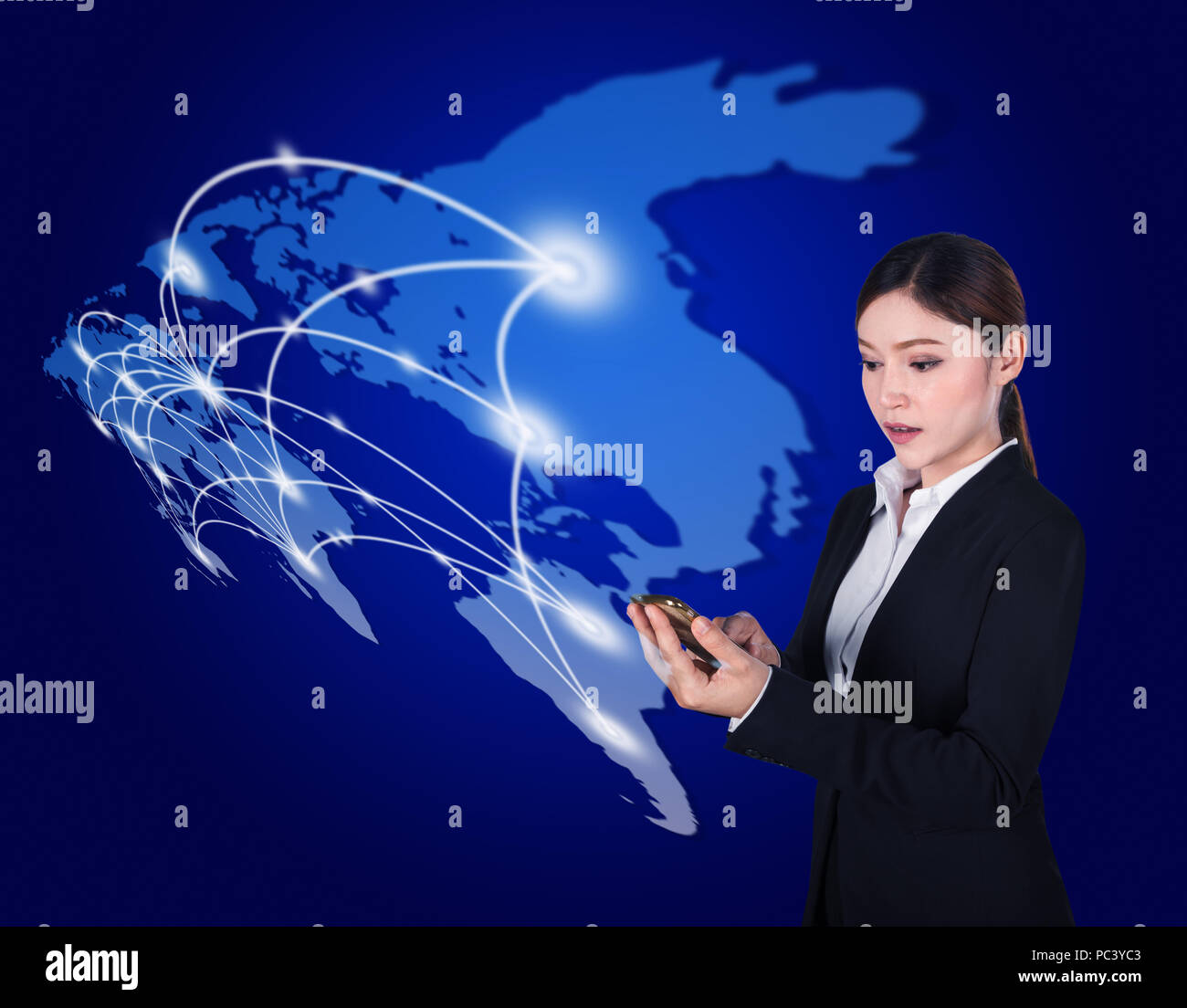 Mobile phone technology concept global worldwide smartphone hi-res ...