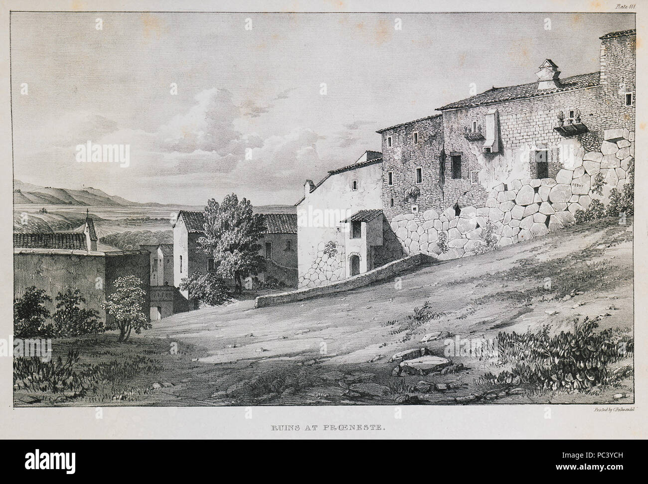 532 Ruins at Praeneste - Dodwell Edward - 1834 Stock Photo - Alamy