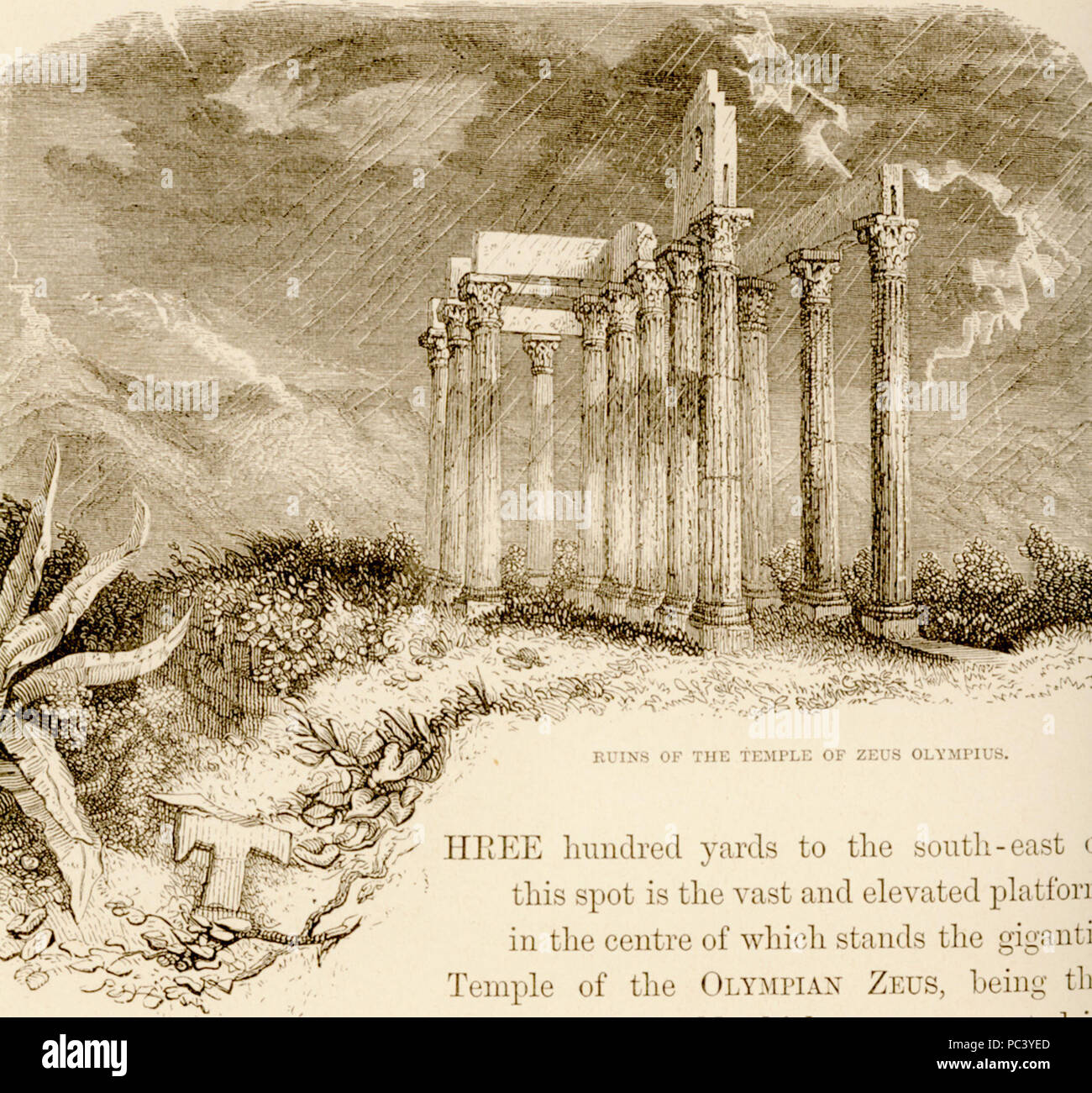 532 Ruins of the temple of Zeus Olympius - Wordsworth Christopher ...