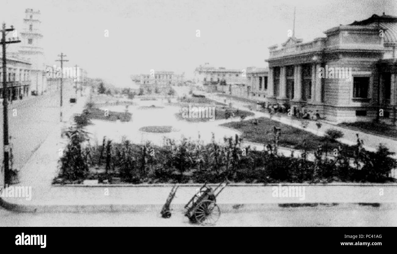 Aduana y parque frontal en 1920 - Veracruz Veracruz. México Stock Photo ...