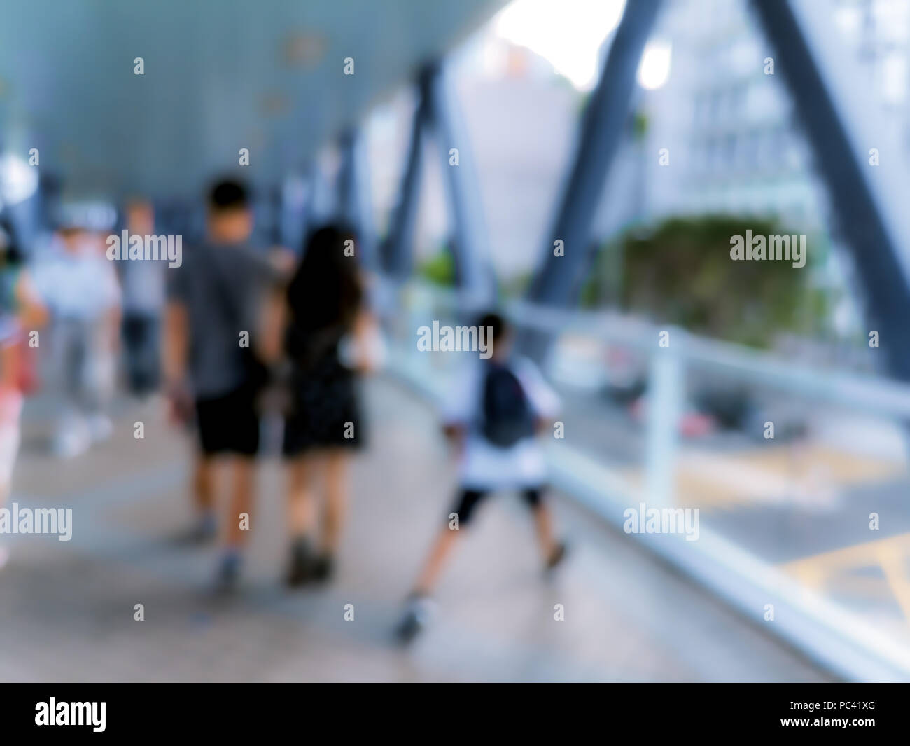 blur footbridge background Stock Photo - Alamy