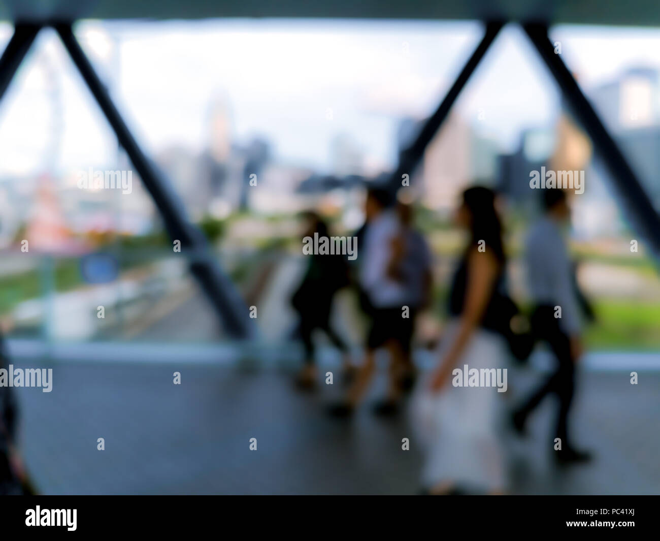 blur footbridge background Stock Photo - Alamy
