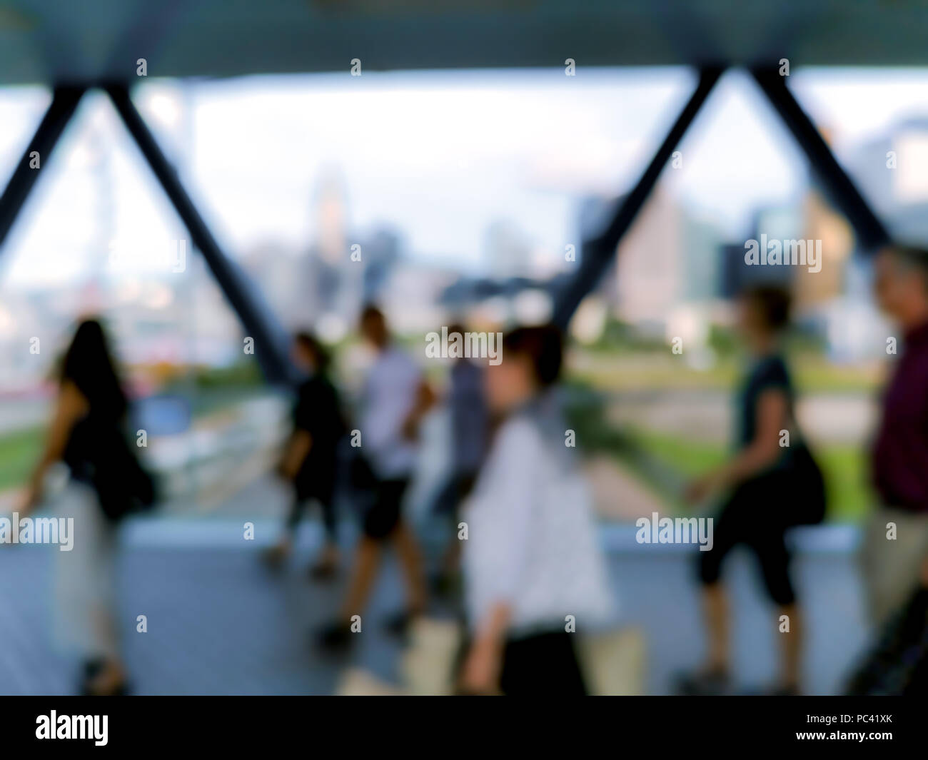 blur footbridge background Stock Photo - Alamy