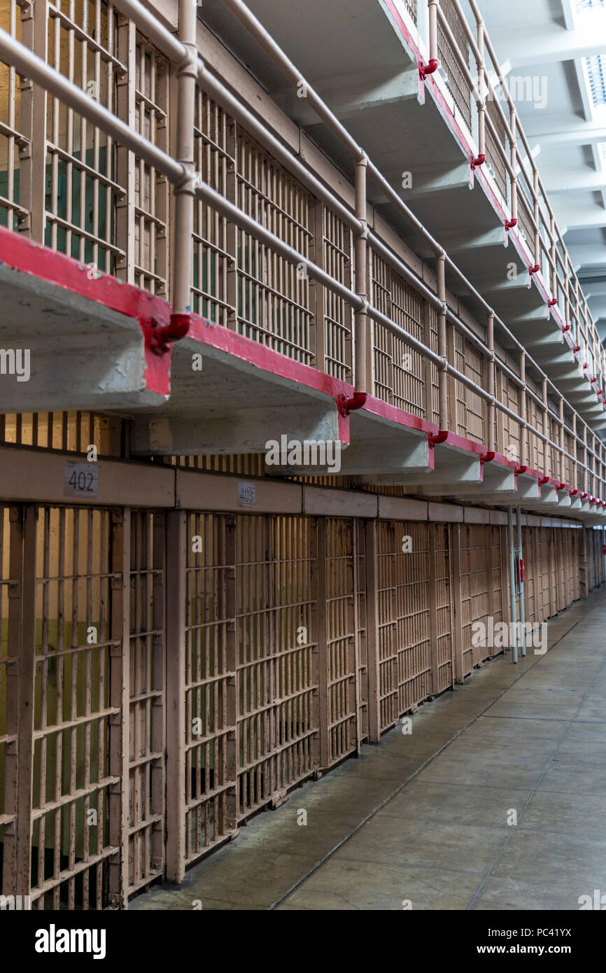 Prison Block, Alcatraz Island, San Francisco, California, United States ...