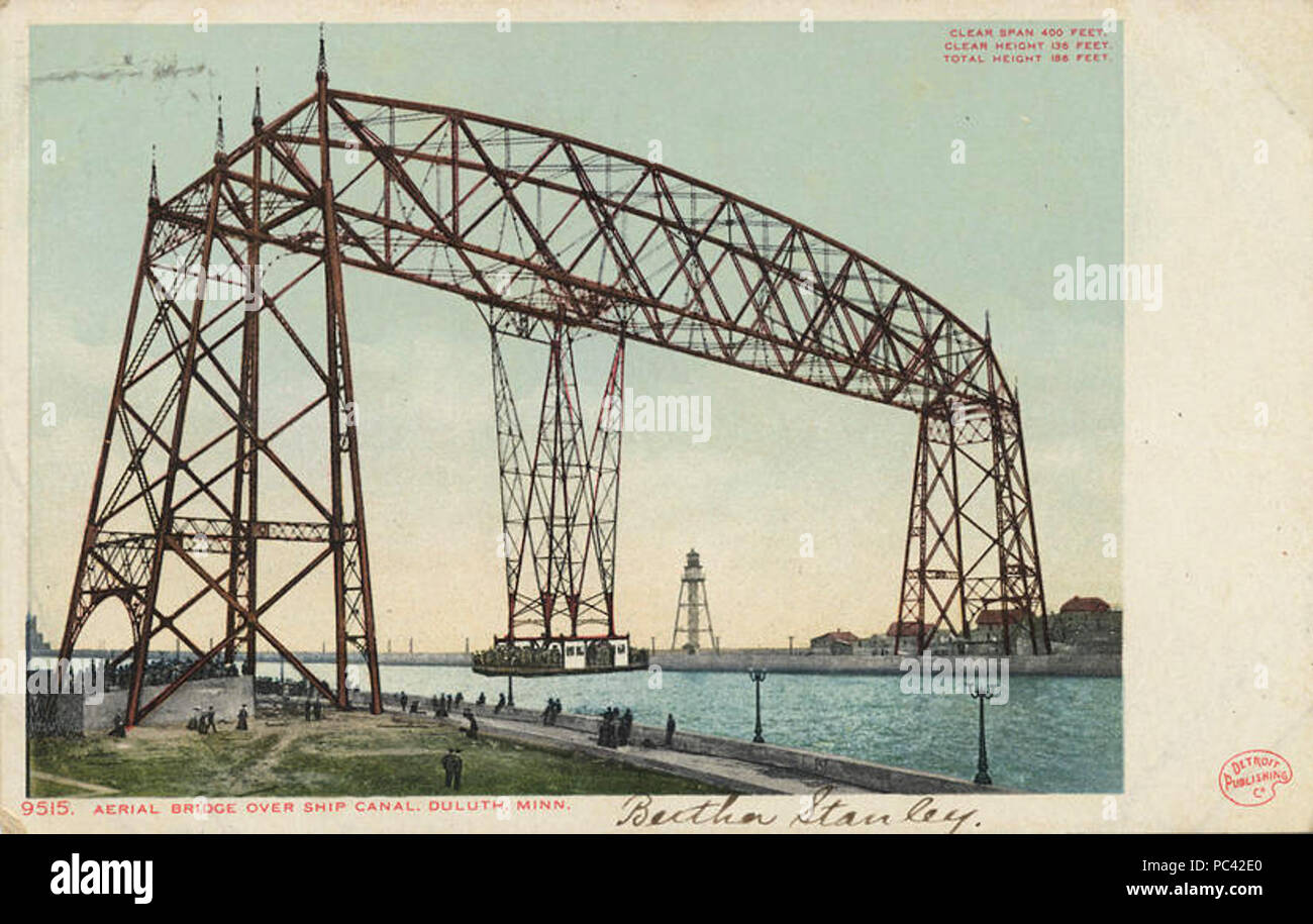 Aerial Bridge over Ship Canal (lift bridge Stock Photo - Alamy