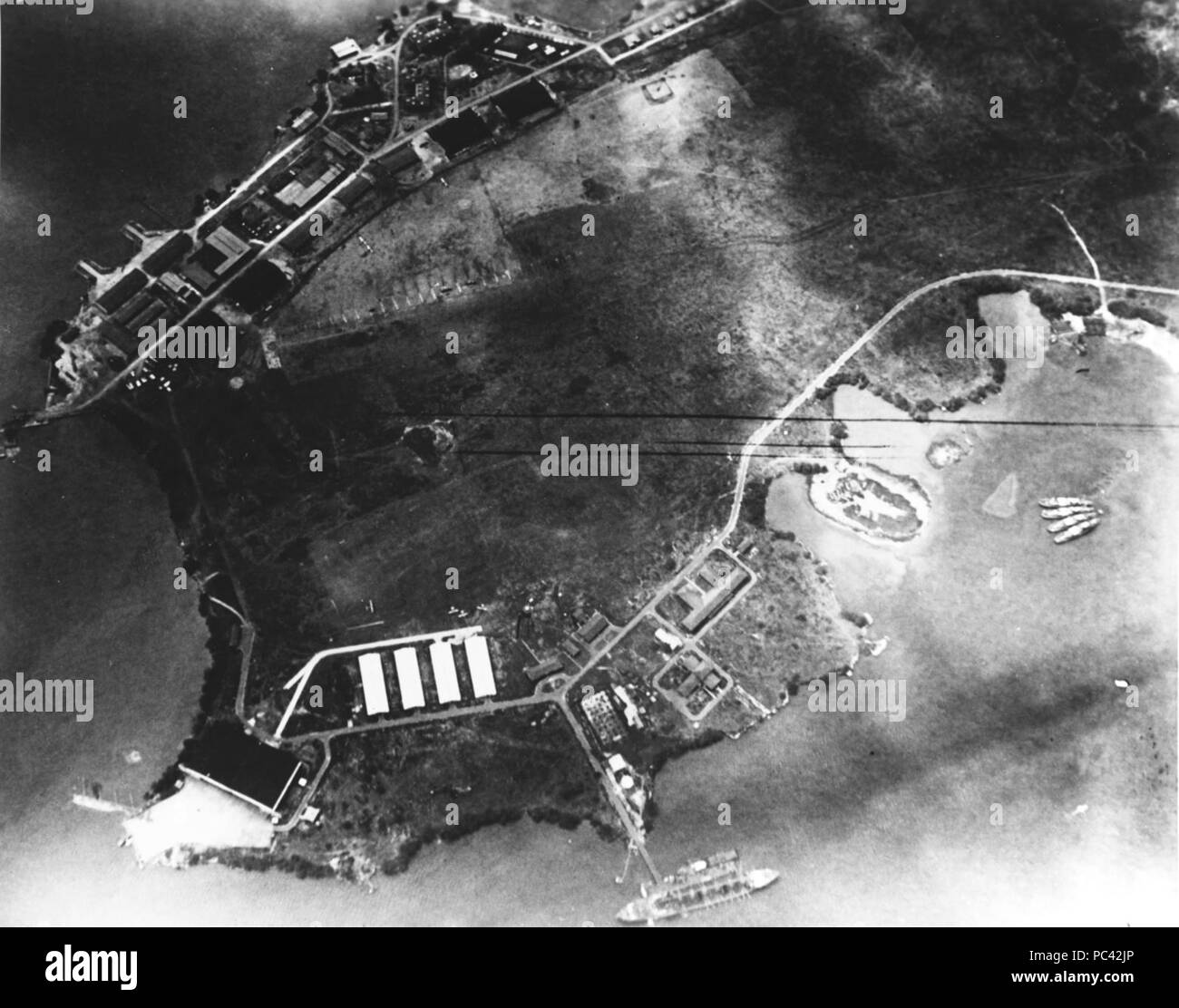 Aerial photograph of Ford Island (Hawaii) c1924 Stock Photo - Alamy