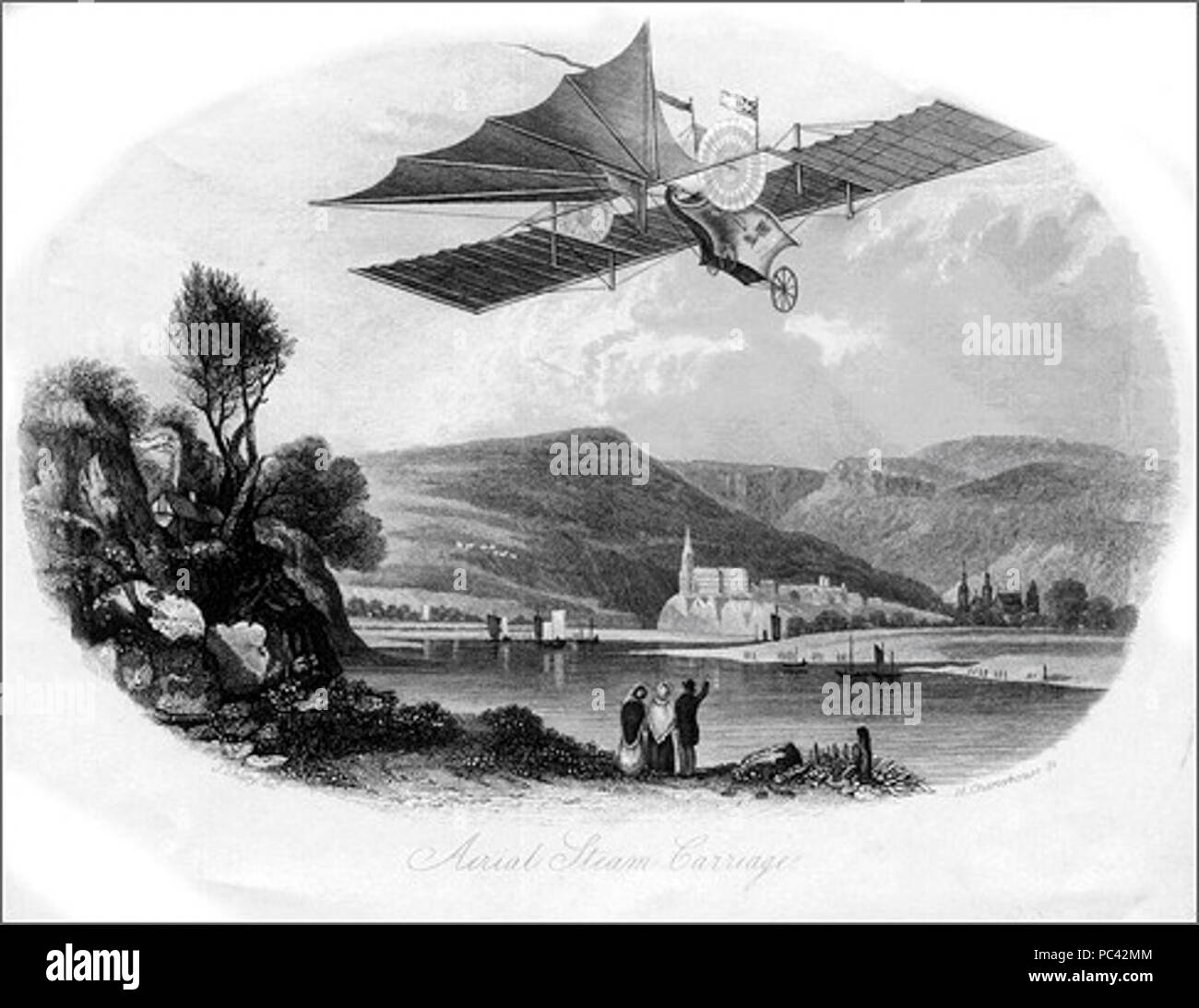 Aerial Steam Carriage00 Stock Photo - Alamy