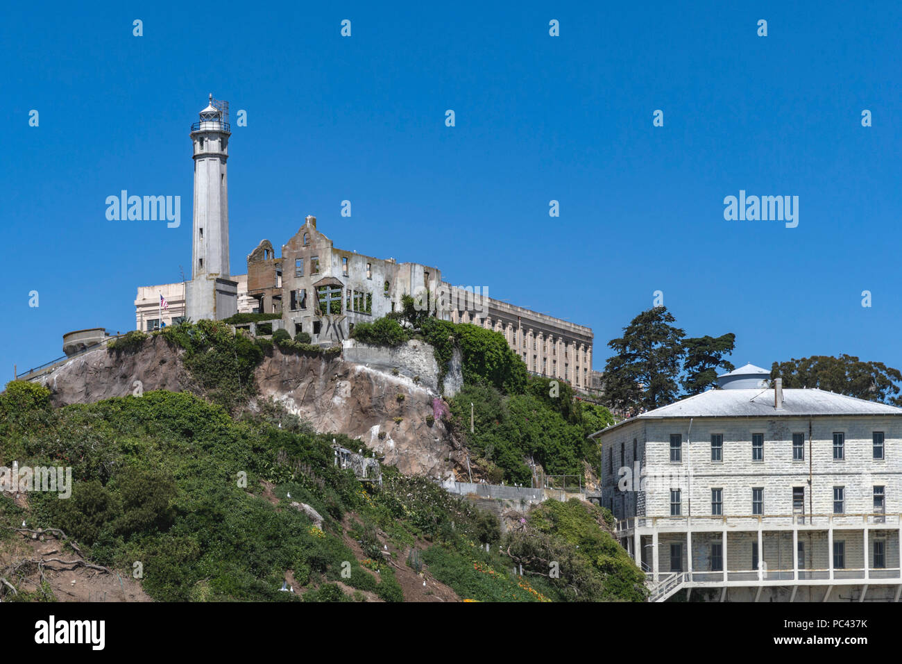 Barracks and Apartments, Lighthouse, Alcatraz Island, San Francisco ...