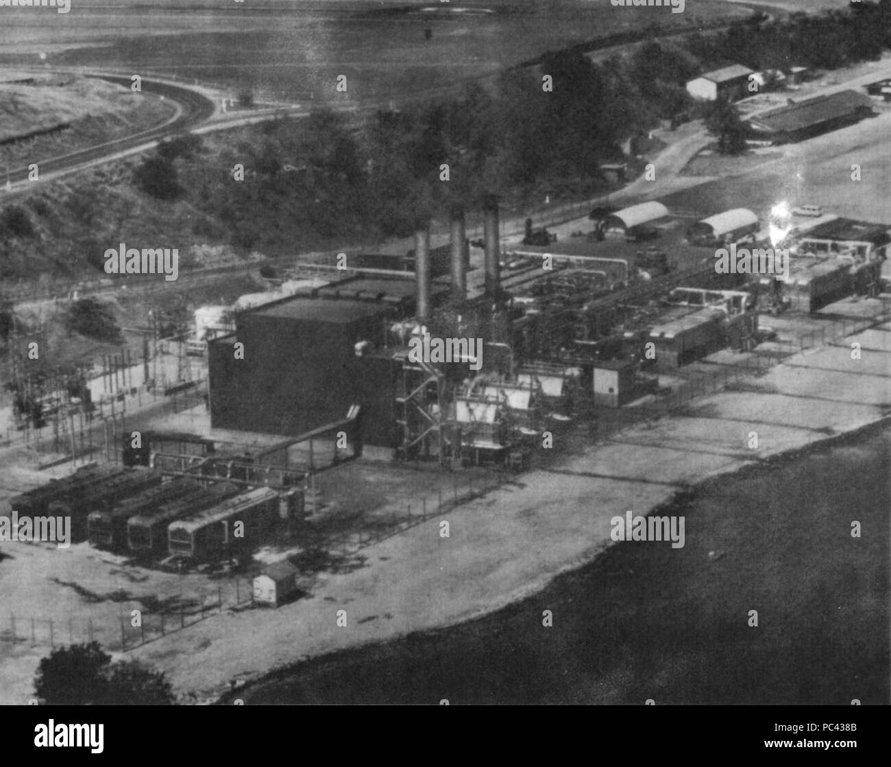 Aerial view of the Guantanamo Bay desalination plant -c Stock Photo - Alamy