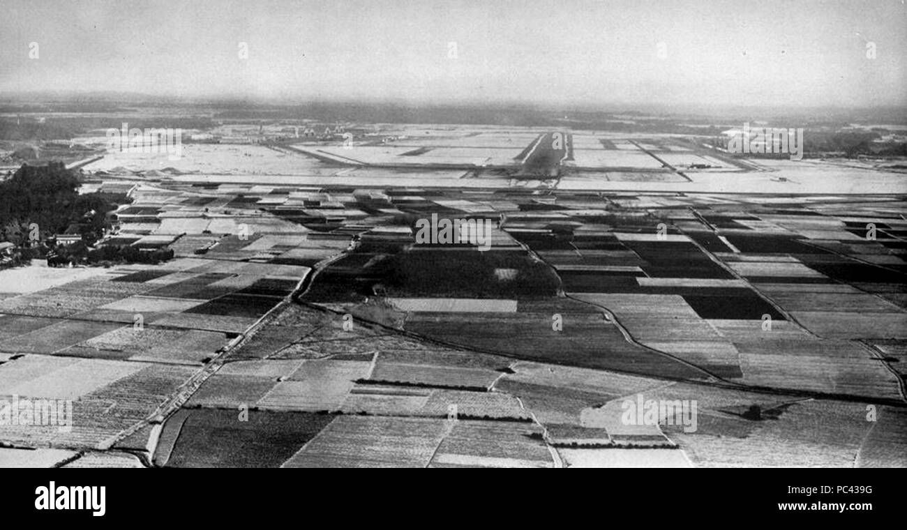 Aerial view of the U.S. Navy Naval Air Facility Atsugi, Japan, in 1956 ...