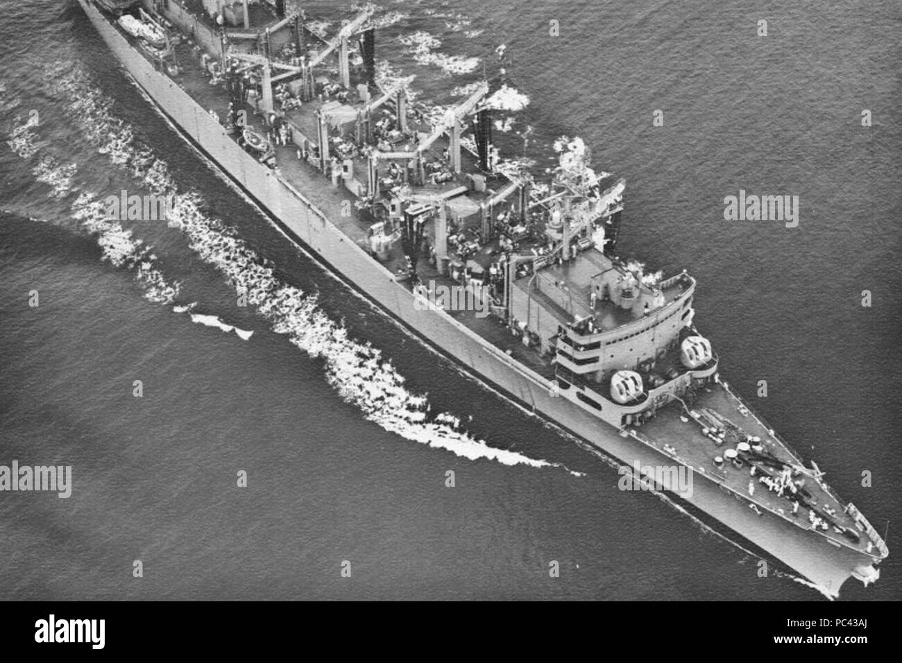 Aerial view of USS Detroit (AOE-4) in 1970 Stock Photo - Alamy