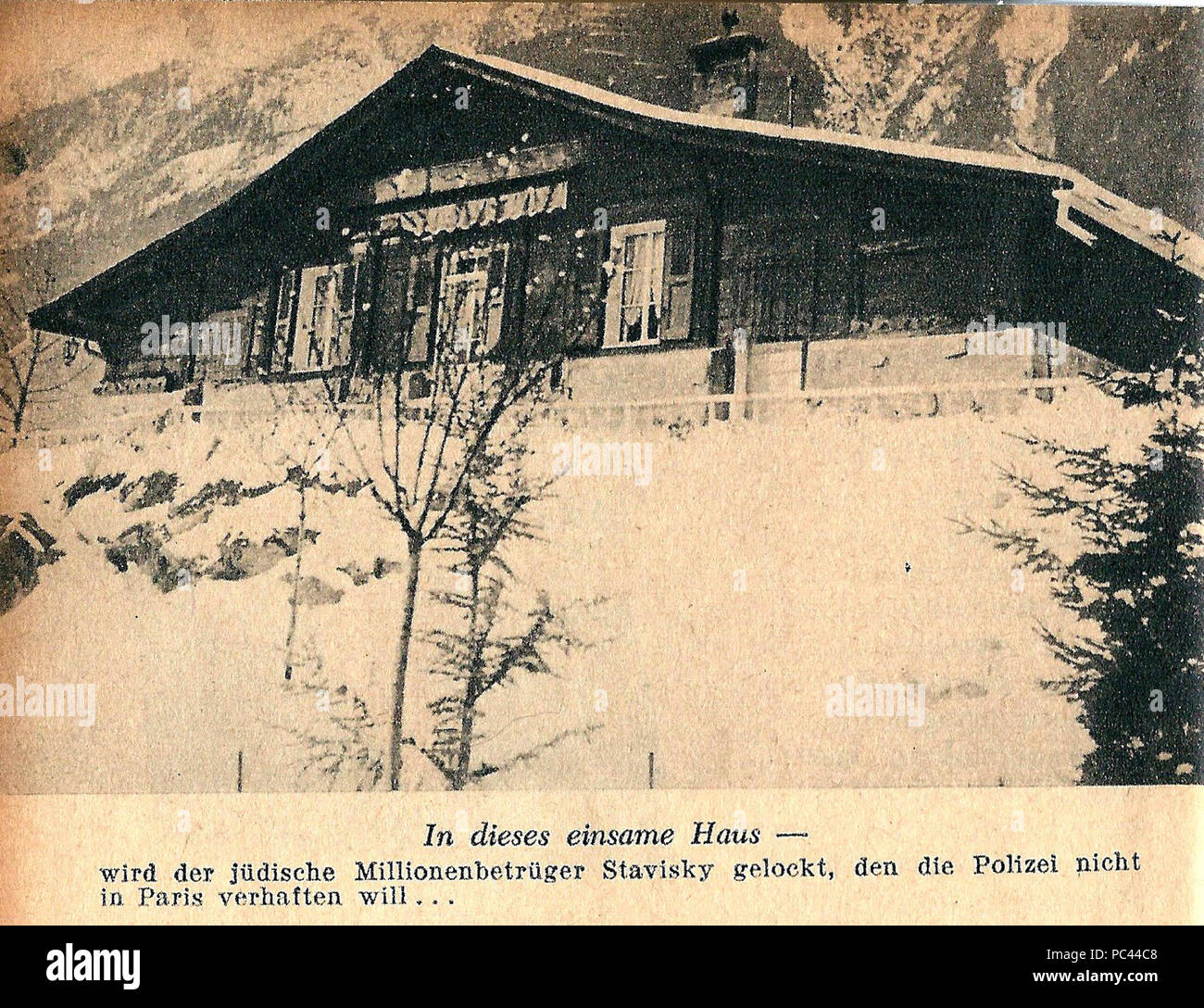 Affaire Stavisky-1934-le chalet de Chamonix-1 Stock Photo - Alamy