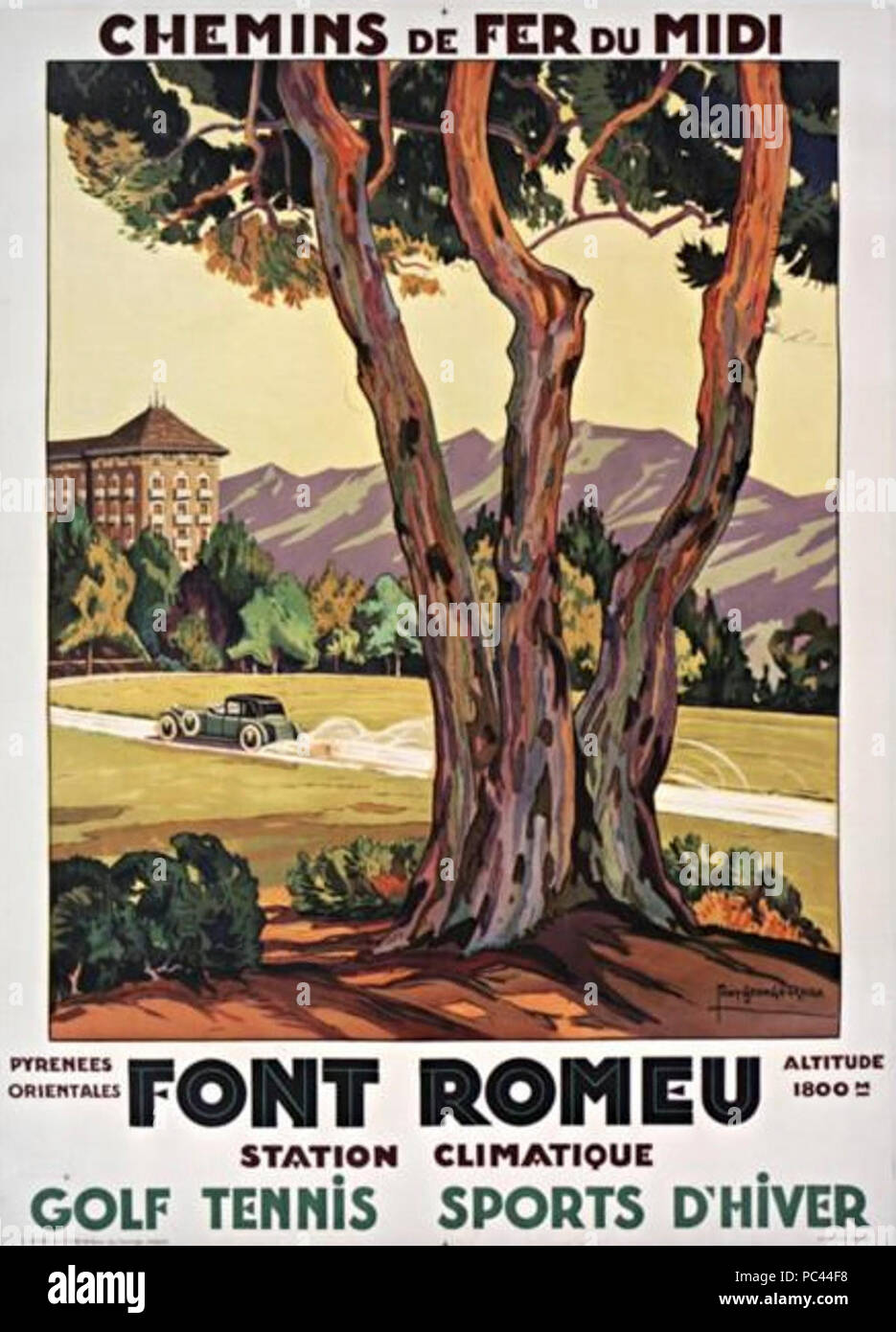 Affiche CM Font-Romeu Roux Stock Photo - Alamy