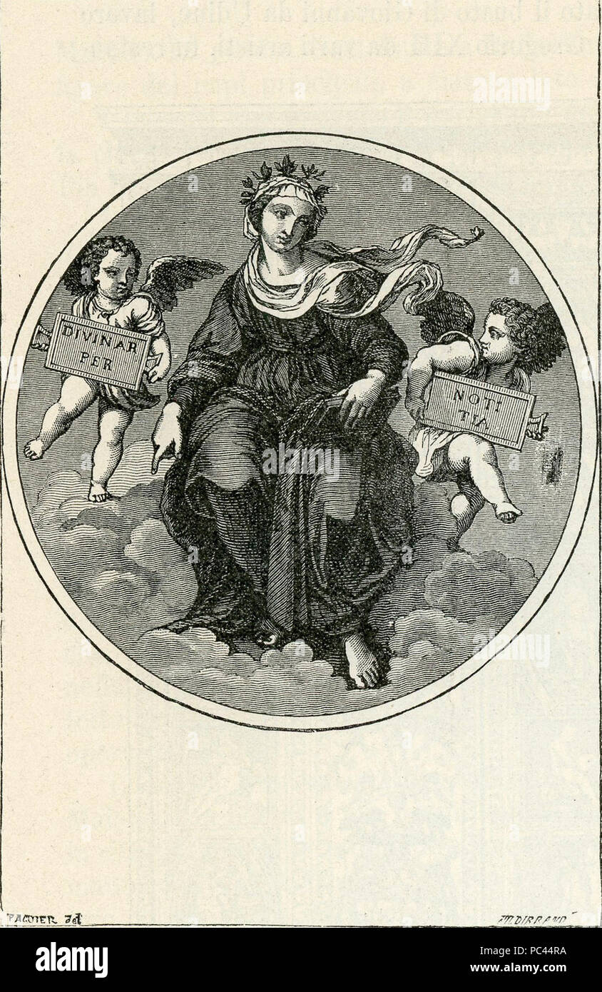 Affresco rappresentante la Teologia nelle Loggie di Raffaello Stock ...