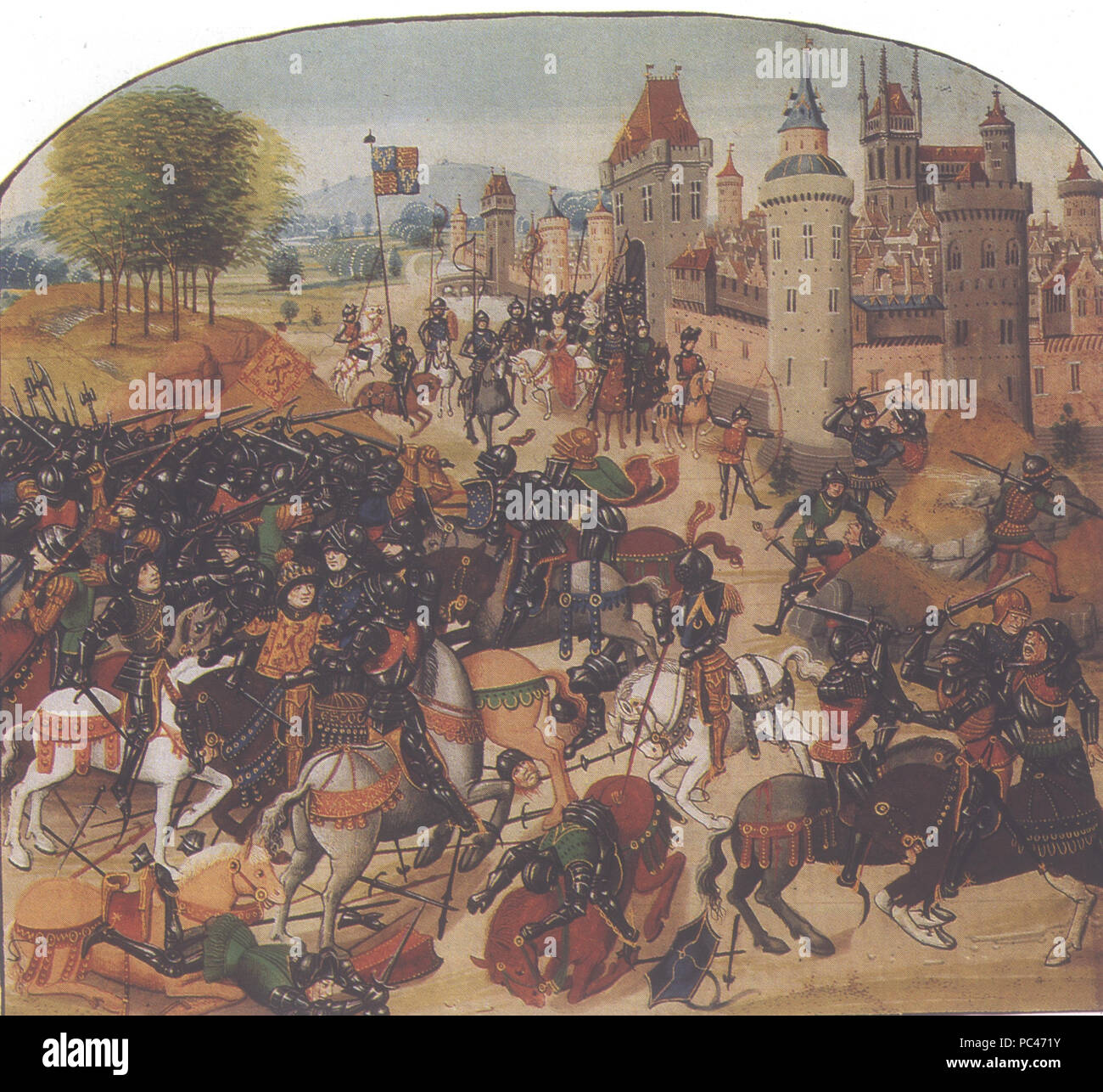 593 The Battle of Neville's Cross Stock Photo - Alamy