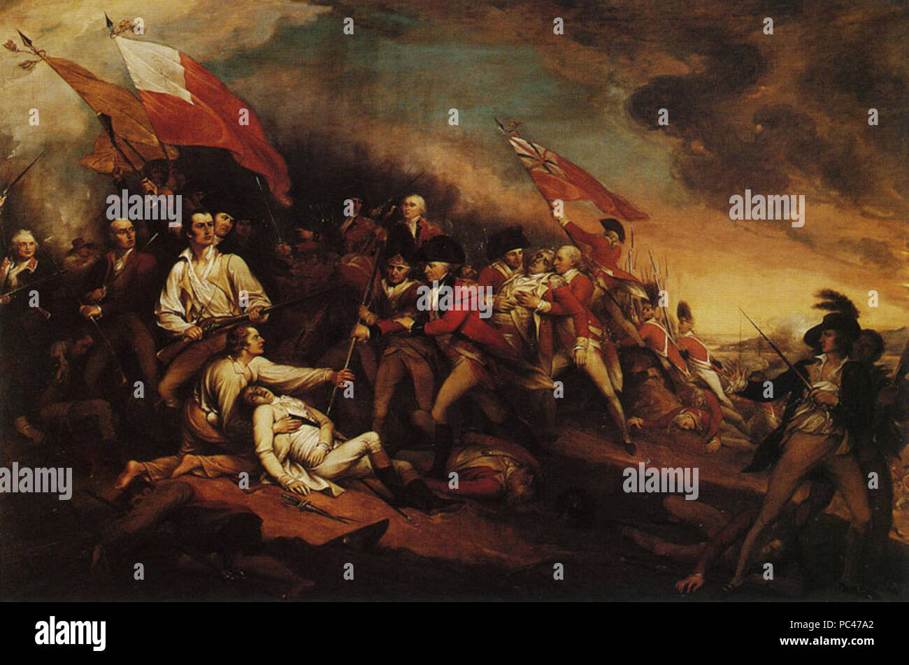 Death of general warren at the battle of bunker hill hi-res stock ...