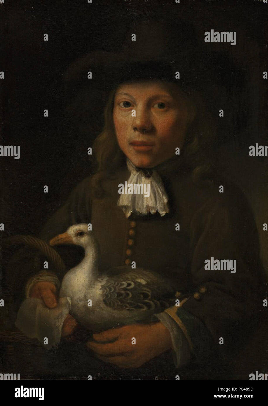 Aelbert Cuyp - Boy Holding a Goose and a Basket Stock Photo - Alamy