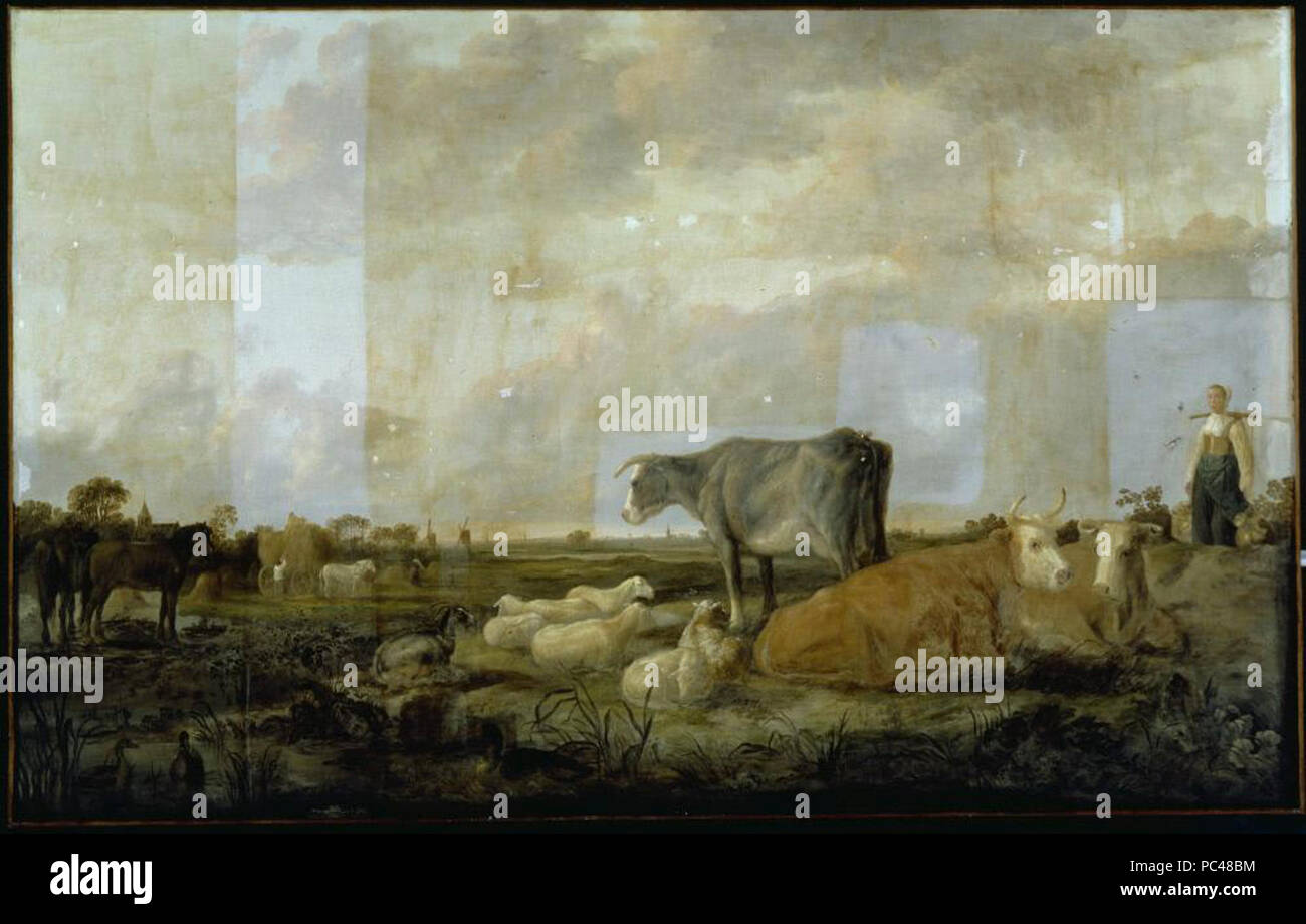 Aelbert cuyp landscape with cattle art hi-res stock photography and ...