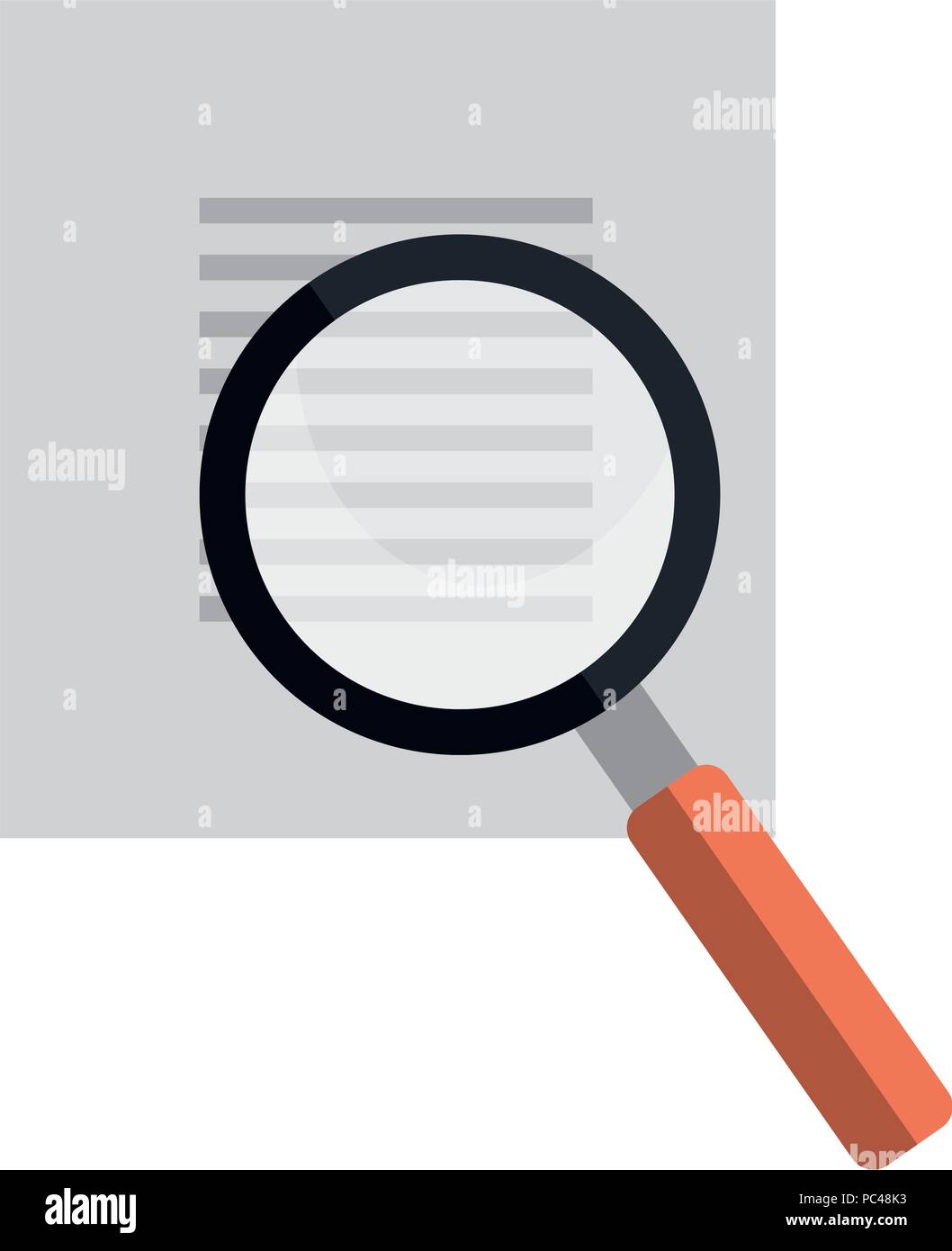 documents with magnifying glass Stock Vector Image & Art - Alamy